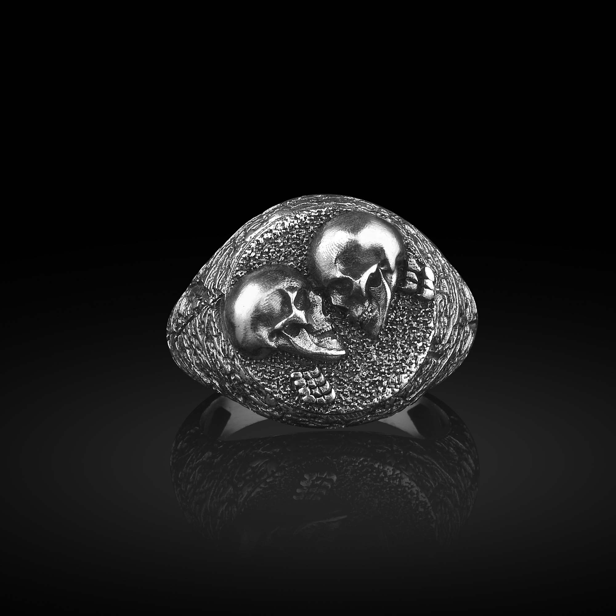 İskelet Aşıklar Kuru Kafa Yüzük - Erkek Yüzük Modelleri